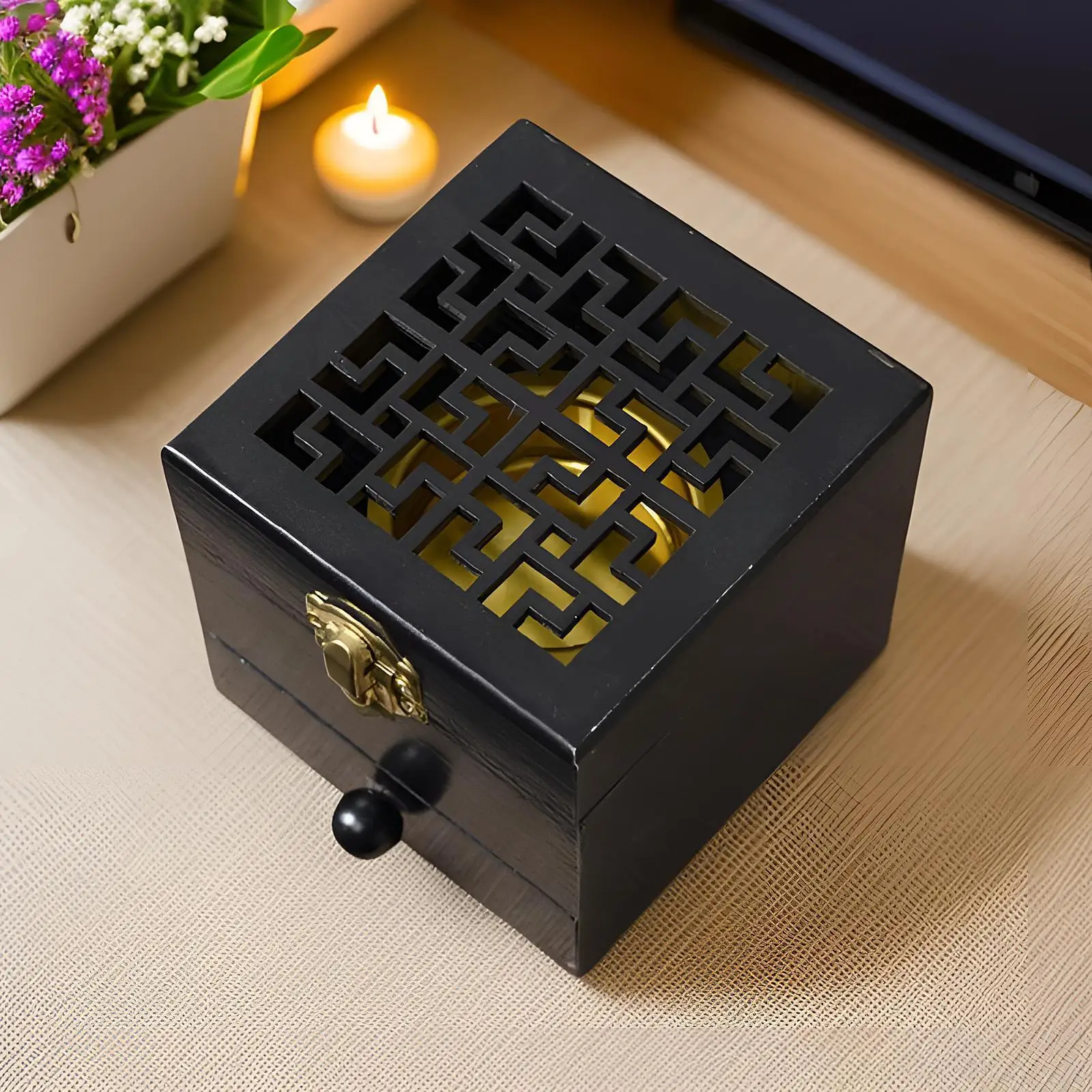 Wooden-Incense-Burner-Box-Incense-Holder-with-Lid-for-Meditation-Yoga ...