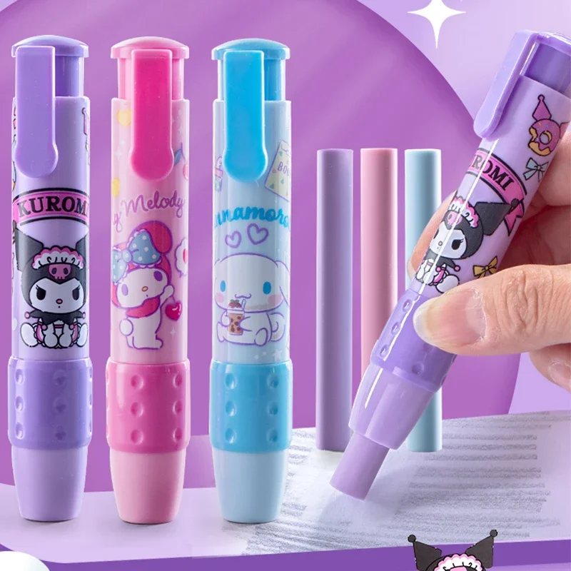 3Pcs-Set-Sanrio-Cute-pattern-Pen-type-retractable-erasers-Children ...