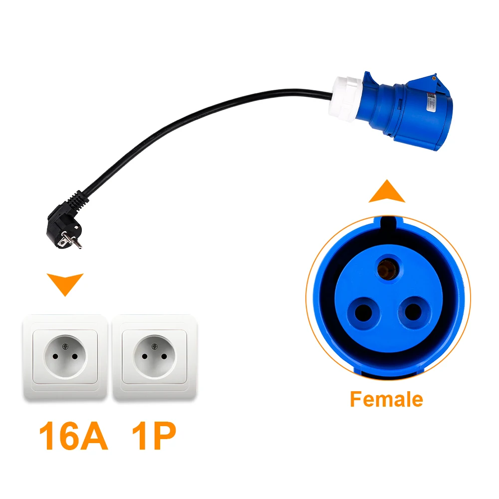 EV-Charger-Schuko-Plug-to-CEE-Blue-Power-Female-Plug-3-Pins-Socket ...