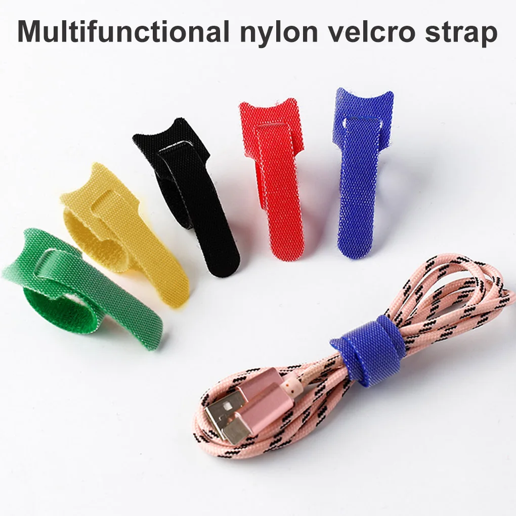 50Pcs-Nylon-Cable-Ties-Reusable-Cords-Organizer-Cloth-Data-Wire ...