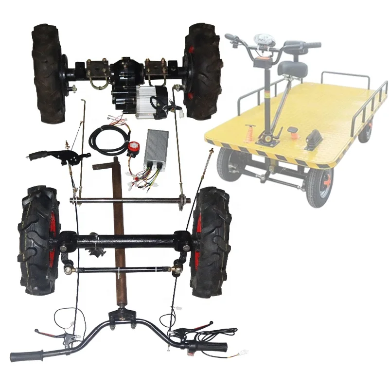 800kg Four Wheeler front rear axle Conversion assembly electric flatbed ...
