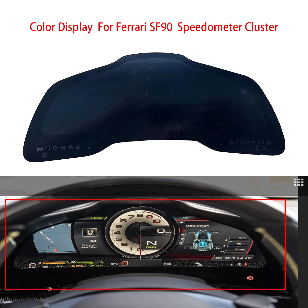 Replacement-LCD-Display-For-Ferrari-SF90-Speedometer-Cluster-Instrument ...
