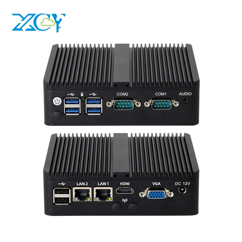 XCY Industrial Mini PC Fanless Intel Celeron J6412 8GB DDR4 512GB M.2 ...