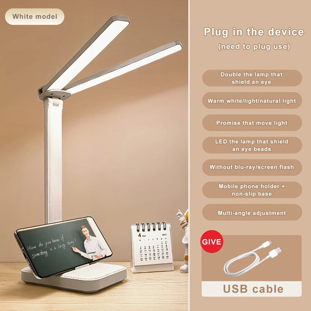 USB-Charging-LED-Table-Lamp-Stepless-Dimming-Desk-Lamp-Multi-function ...