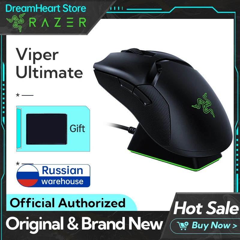 Razer Viper Ultimate bezprzewodowa mysz do gier (z baza do ładowania ...