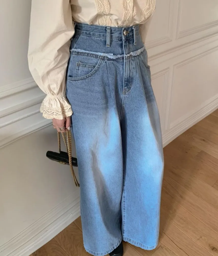 2Colors-SML-2024-Spring-Autumn-Patch-women-high-wiast-jeans-streetwear ...