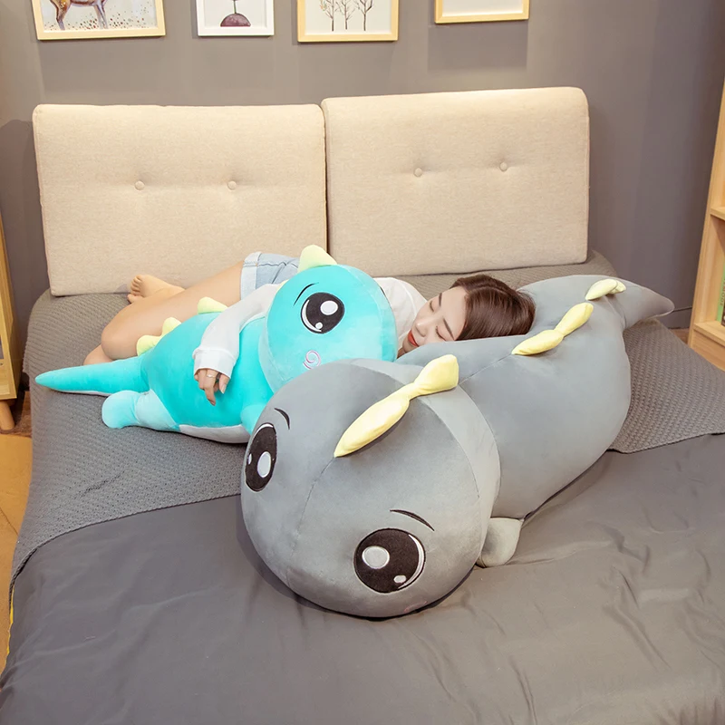 New-Huggable-Big-Long-Cute-Dinosaur-Plush-Toy-Soft-Cartoon-Animal ...