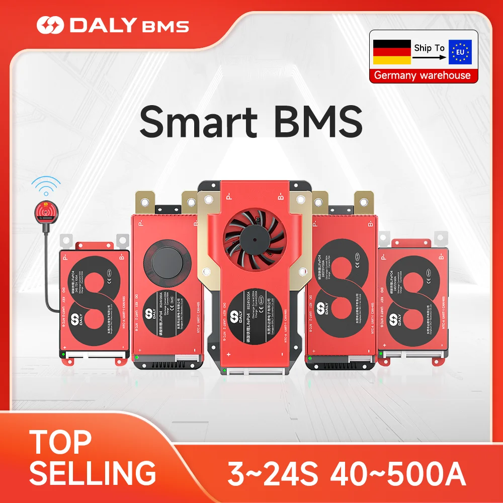 Daly-Smart-BMS-LiFePo4-4S-12V-24S-72V-48V-16S-40A-60A-100A-150A-200A ...