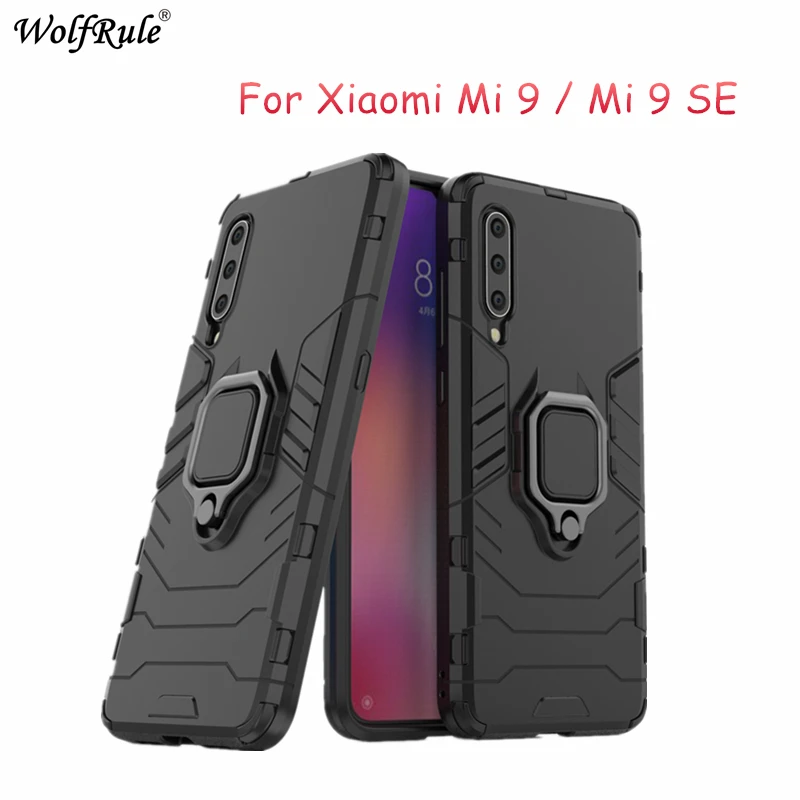 For-Xiaomi-Mi-9-Case-TPU-Hard-PC-Xiaomi-Mi9-Case-Ring-Holder-Stand ...