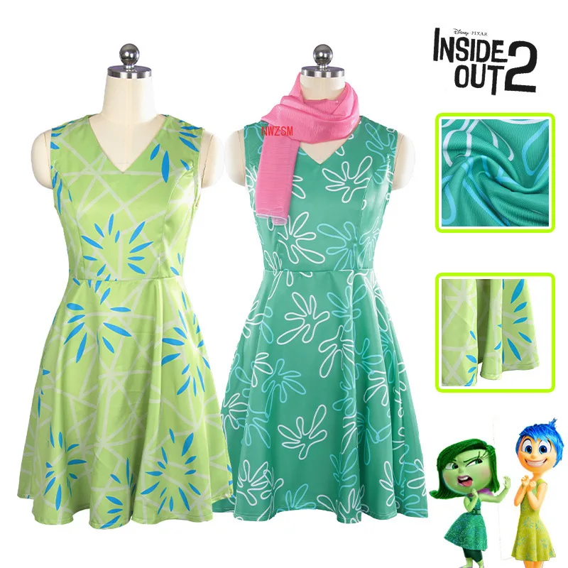 Disfraz-de-Cosplay-de-Inside-Out-Disgust-Joy-para-mujer-traje-de ...