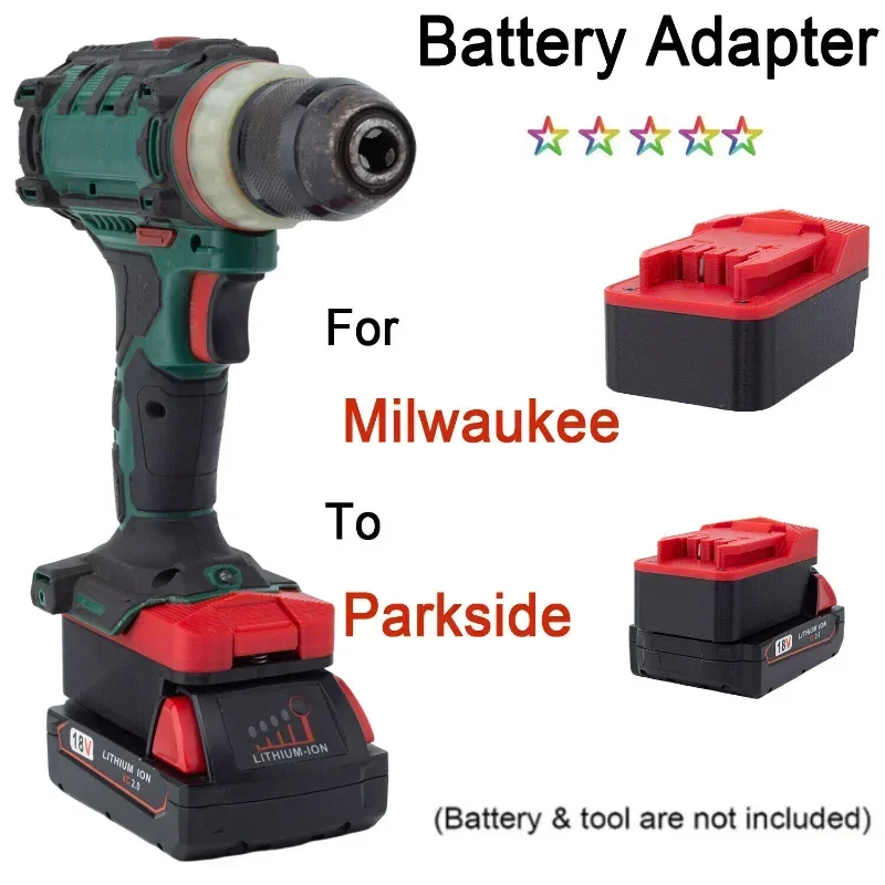 For-Milwaukee-18V-Lithium-ion-Battery-Adapter-To-Lidl-Parkside-20V ...