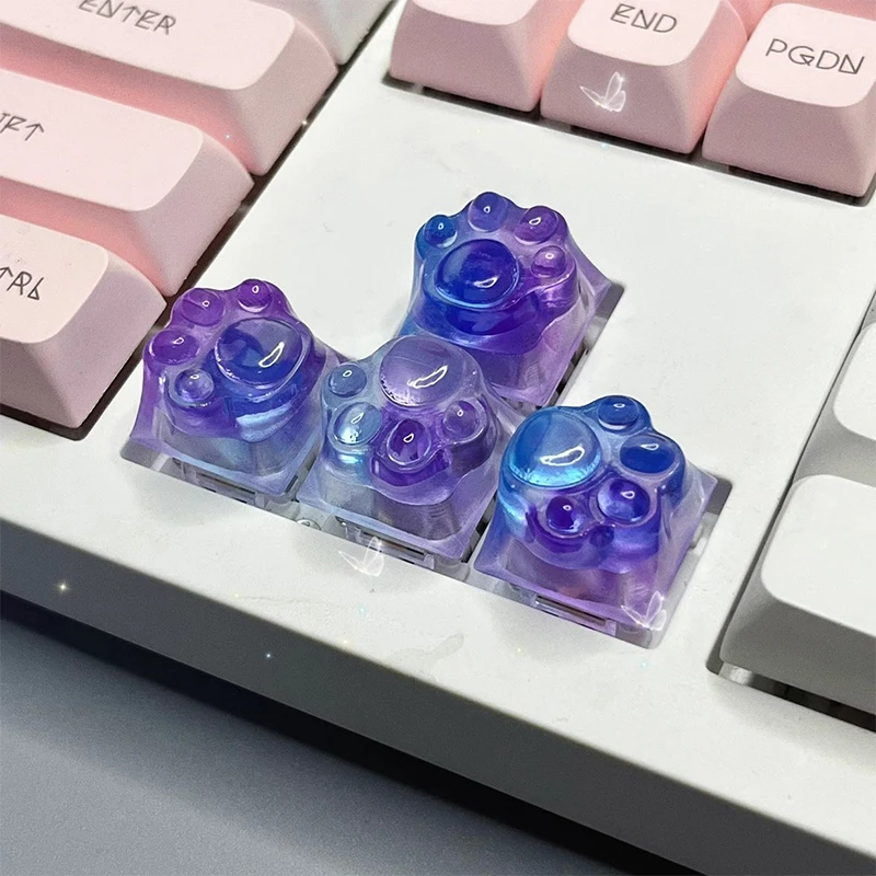 1Pc-Games-Backlit-Keycap-Cat-Paw-Cute-DIY-Key-Cap-For-Mechanical ...
