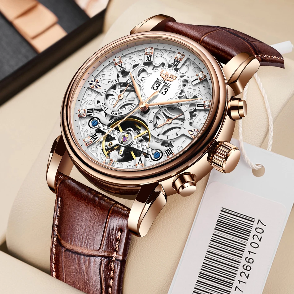 LIGE-Classic-Retro-Mens-Watches-Automatic-Mechanical-Tourbillon-Watch ...