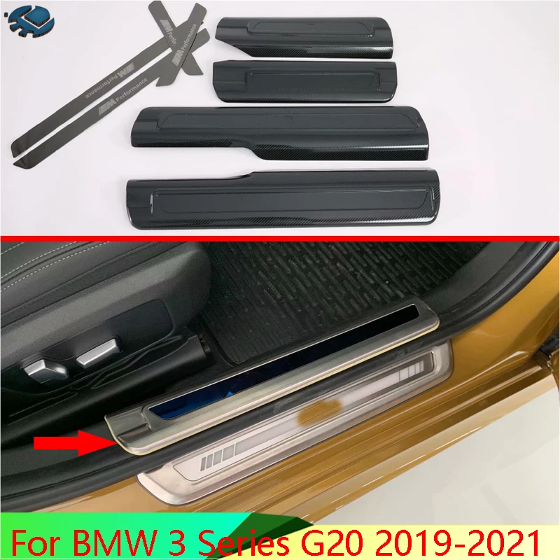 For BMW 3 Series G20 2019-2021 Stainless Steel Inner Inside Door Sill ...