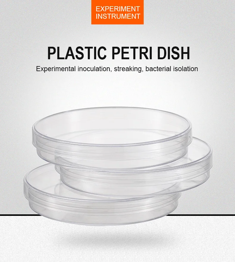 10Pcs 100mm Plastic Petri Dishes For LB Plate Bacterial Yeast Clear ...