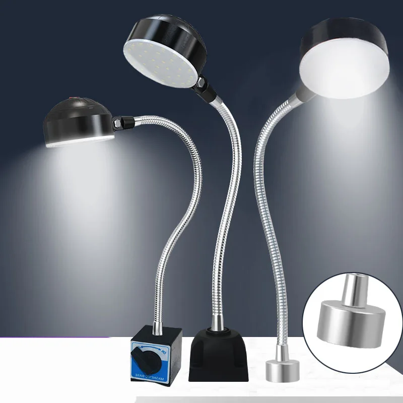LED Machine Tool Light 12W 110 220V 24 36V Flexible L40cm Gooseneck ...