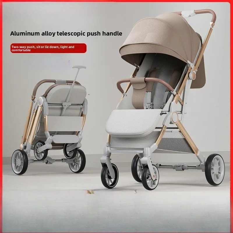 The New Stroller Can Sit and Lie Down with Three Folds with Tie Rod ...