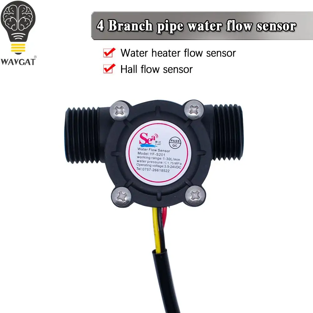 1pcs Water Flow Sensor Flowmeter Hall Flow Sensor Water Control 1-30l ...