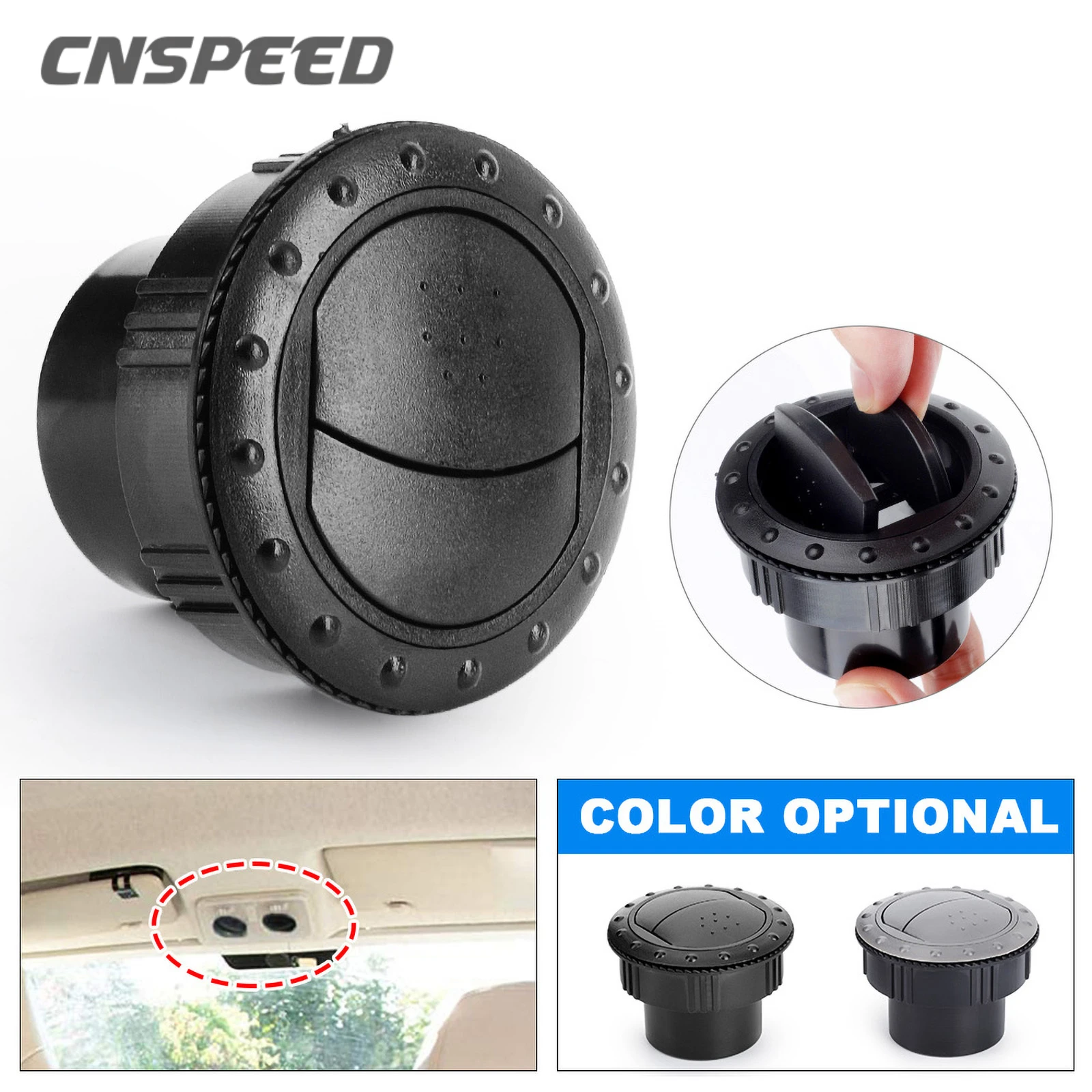 CNSPEED Car Dashboard Knob Type Rotation 65MM Universal Air ...