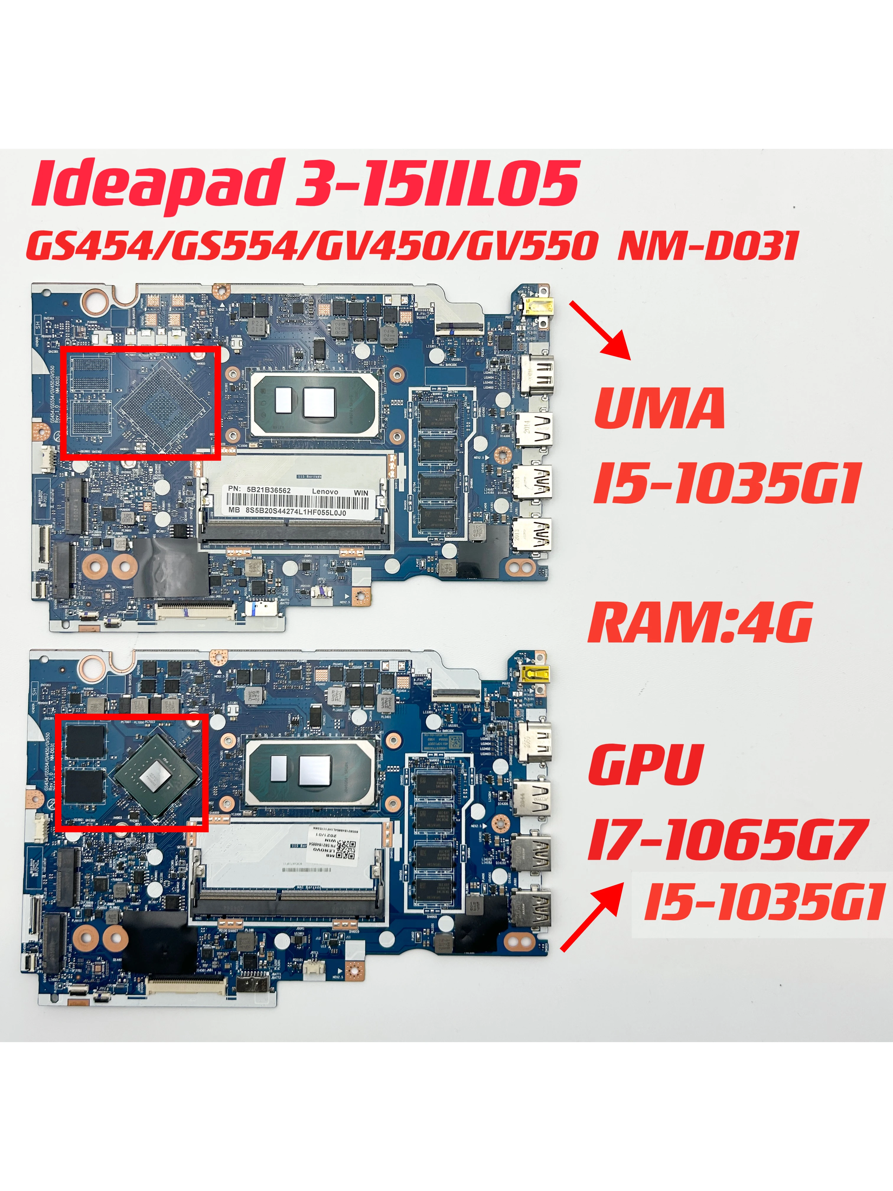 NM-D031-Motherboard-For-Lenovo-IDEAPAD-3-15IIL05-Laptop-Motherboard ...