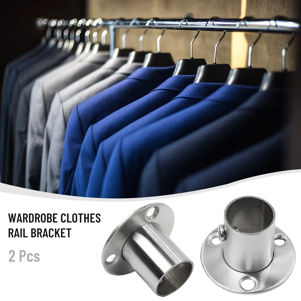 Soporte-de-barra-para-armario-de-ropa-2-piezas-extremo-de-tubo-brida ...