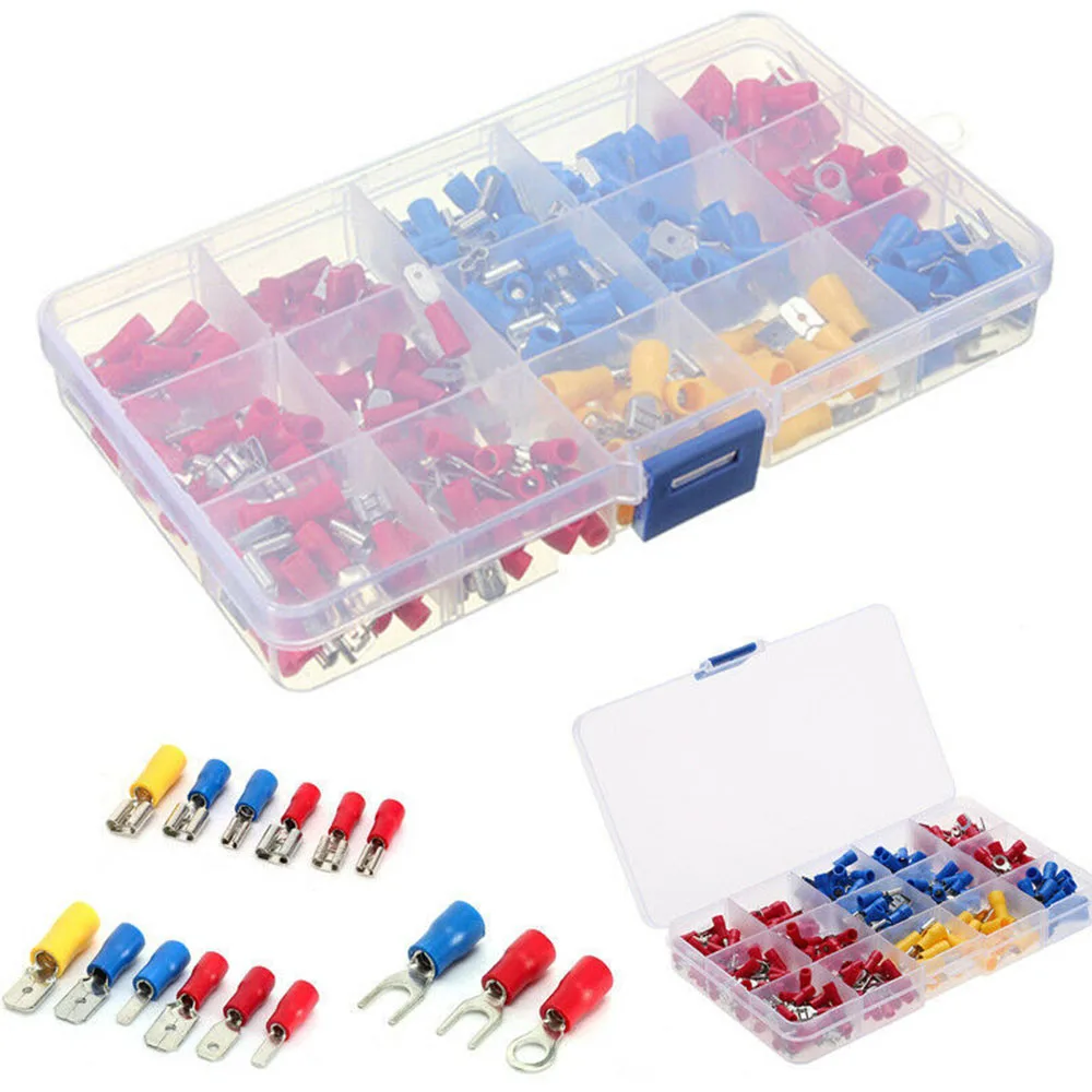 280Pcs-box-Male-Female-Rubber-Insulated-Terminals-Cable-Lugs-Wire ...