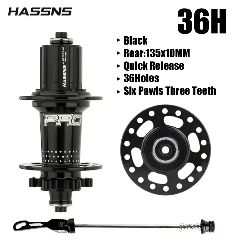 HASSNS-Pro-7-36H-Rear-Hub-Bearing-36Holes-Freehub-MTB-Bike-32H-Rear-Hub ...