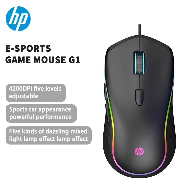 HP-G1-Wired-Mouse-Gaming-Mouse-LOL-CF-Peripheral-RGB-Light-Effect-E ...