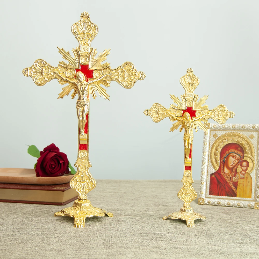 HT-New-Alloy-Church-Home-Catholic-Metal-Crafts-Gold-Color-Plated ...