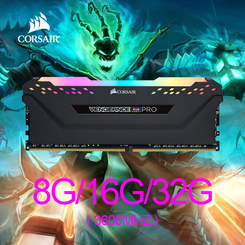 Corsair-Vengeance-RGB-PRO-RAM-Memory-DDR4-PC4-8GB-16GB-3600MHz-DIMM ...