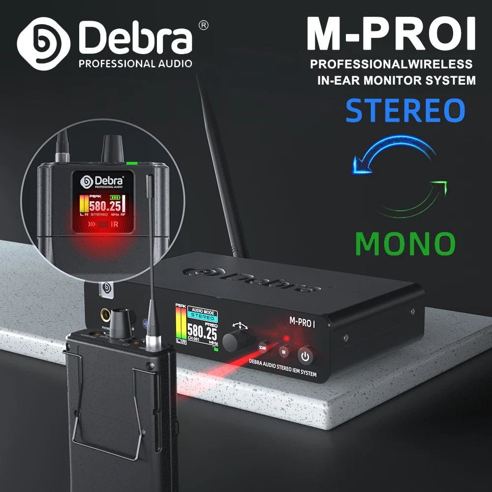 Debra M-PROI Professional Wireless In-Ear Monitor System, 560-690MHz ...