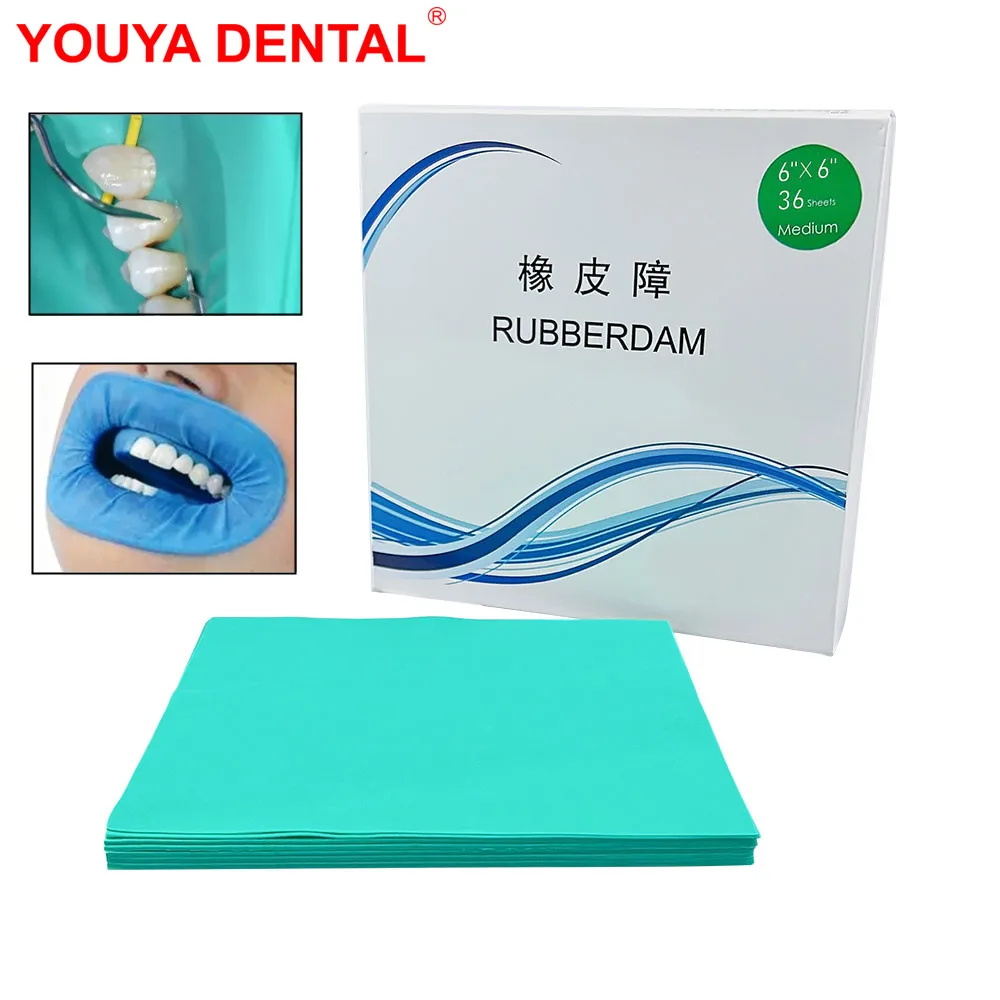 52-36pc-Dental-Rubber-Dam-Thick-Natural-Rubber-Latex-Rubberdam-Sheet ...