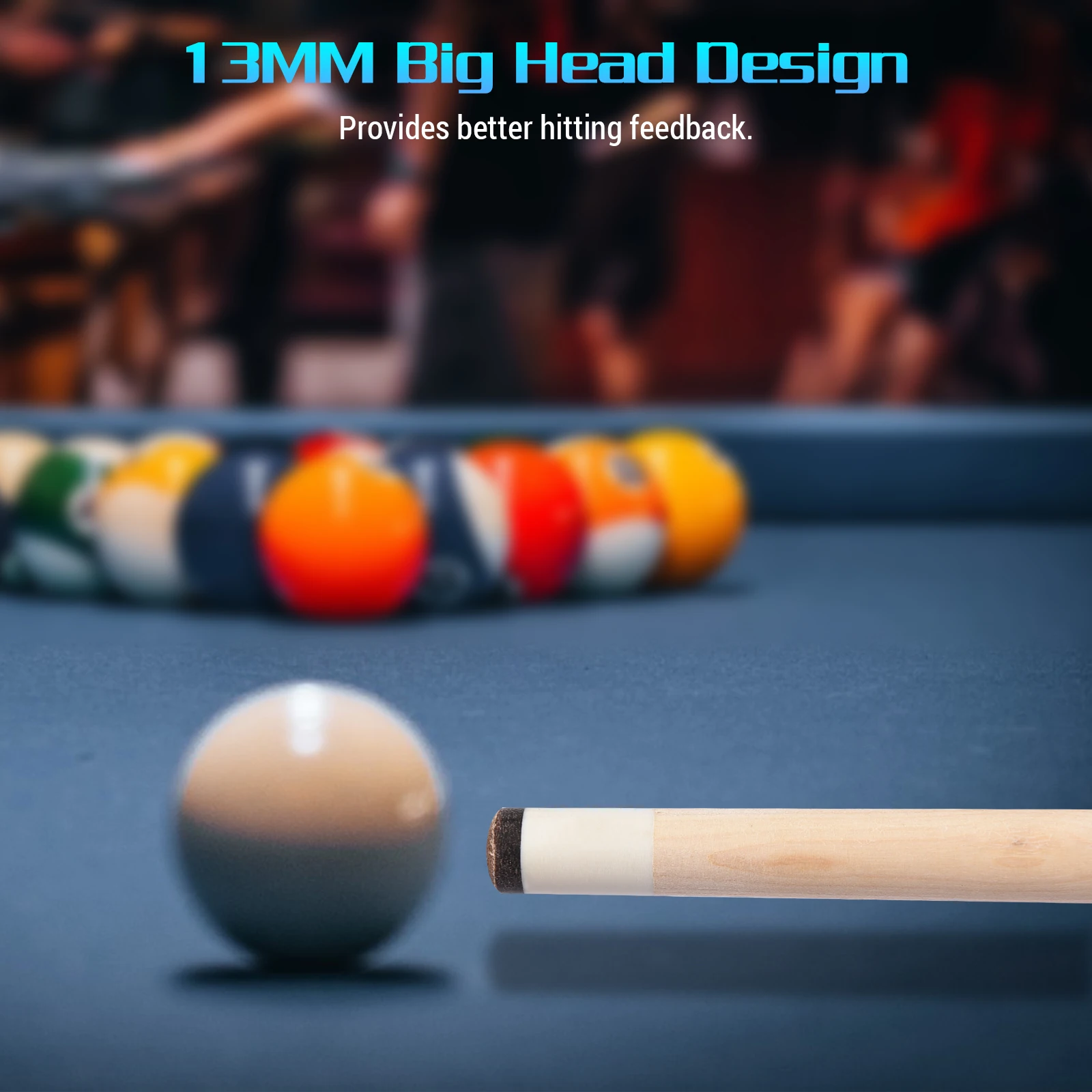 Pool Sticks 147CM / 57.9IN Maple Fancy Nine-Ball Cue Double-Section ...