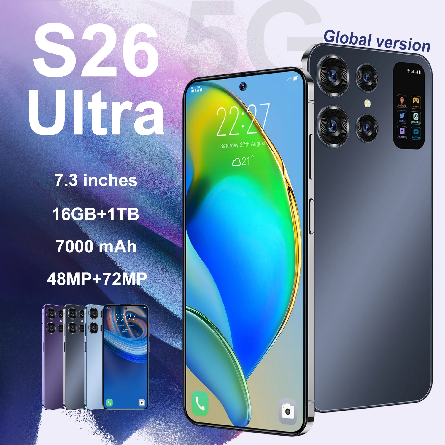 S26-Smartphone-Ultra-com-Desbloqueio-de-Impress-o-Digital-Edi-o-Global ...