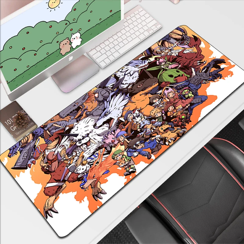 Mausepad Digimon Gaming Mous Deskmat Mouse Carpet Pc Accessories Keyboard Mat Extended Pad ...