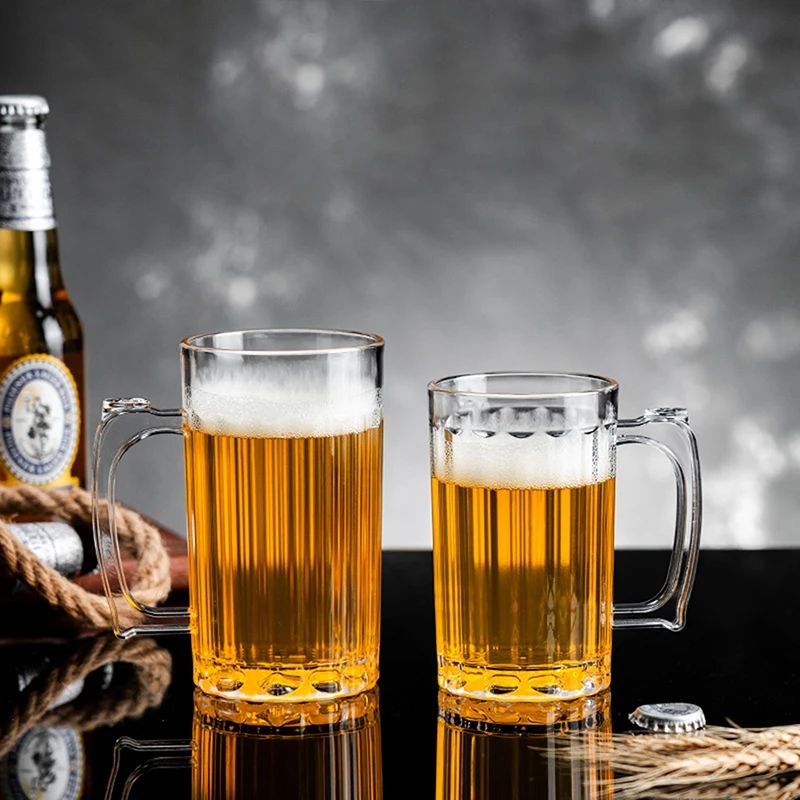 Acrylic Beer Cup Household Mug Mugs Drinking Glasses Handles Milk ...