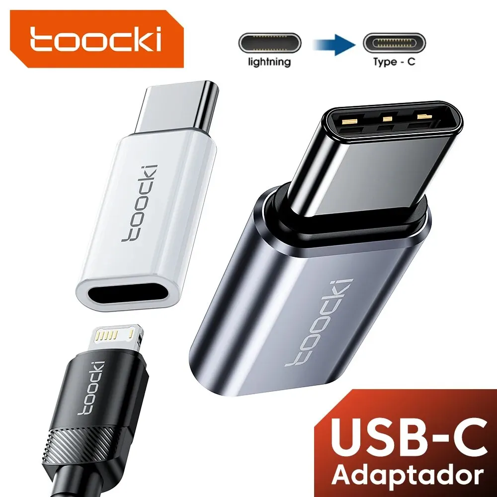 Toocki Lighting To USB C Type-C Jack Charger Cable QC3.0 Adapter ...