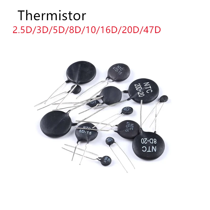 10 PCS NTC Thermistor Resistor 2.5D-11 10D-11 5D-13 20D-15 3D-15 47D-15 ...