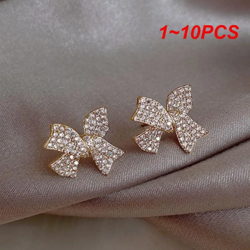 1-10PCS-Full-Earrings-Bow-Tie-Small-And-Exquisite-Unique-Design-Grace ...