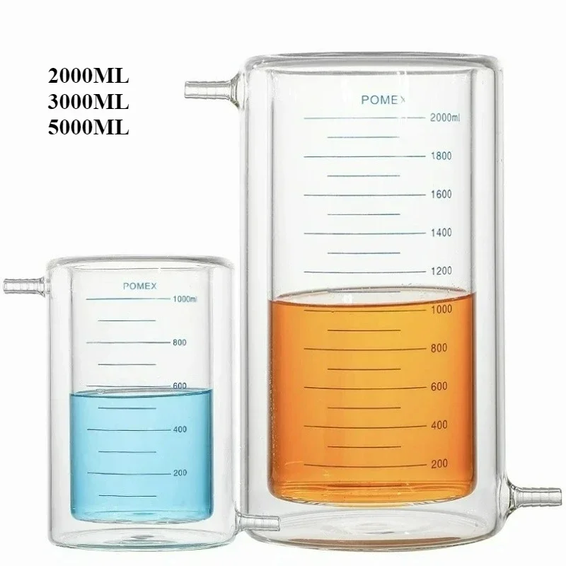 2000/3000//5000ML Double-layer Jacketed Beaker High Borosilicate Glass ...