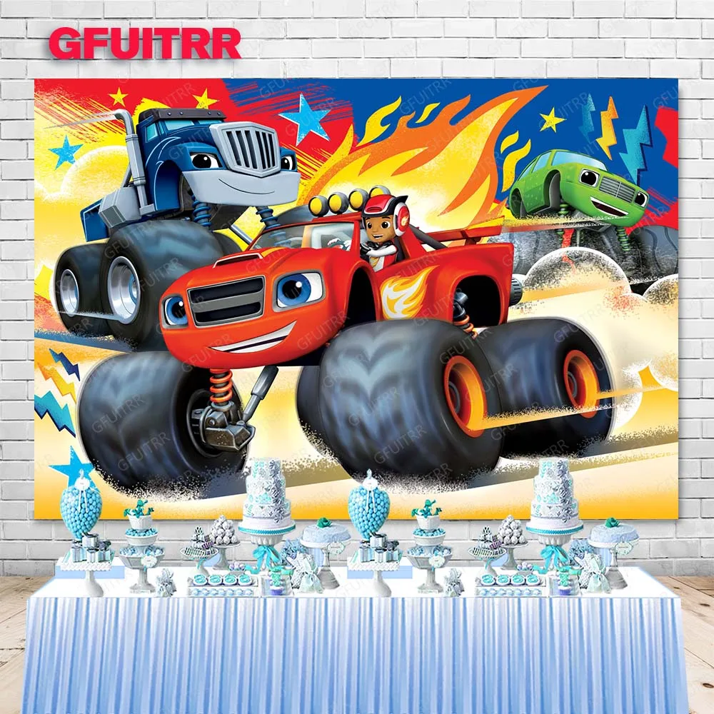 GFUITRR Fondo de fotografía Blaze y the Monster Machine para niños ...
