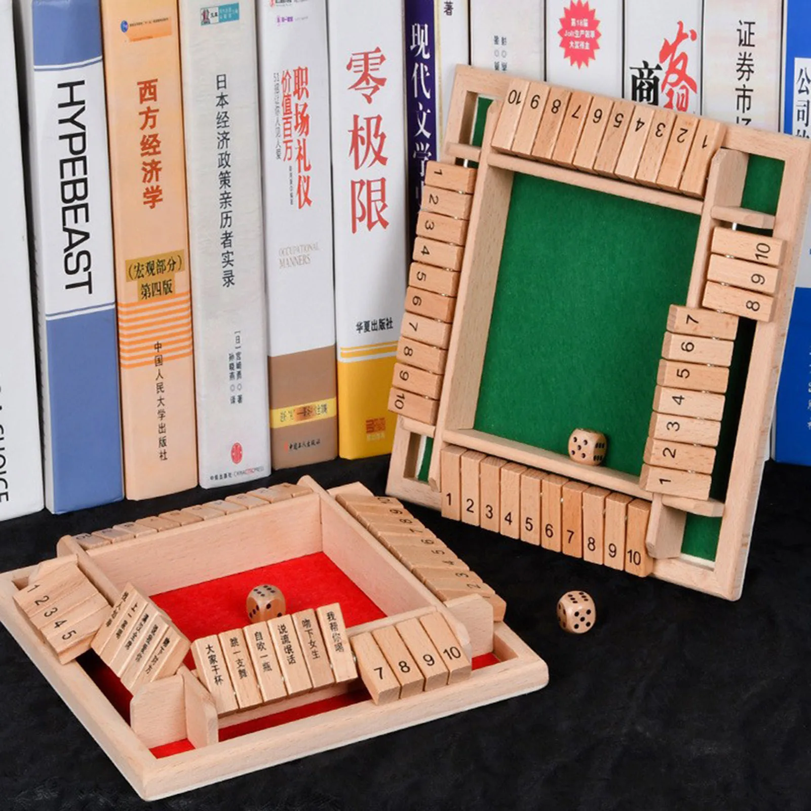 Shut-The-Box-Dice-Board-Game-Wooden-Flaps-Dices-Game-4-Players-Pub-Bar ...