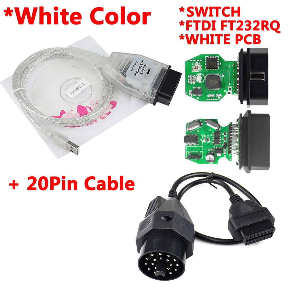 Newest Switch FTDI K+DCAN USB Interface For W Ediabas OBD2 CAN SCAN ...