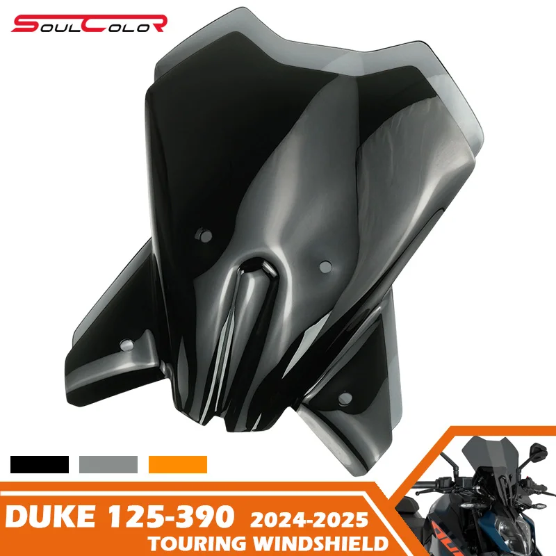 Motorcycle Touring Windshield Visor Black Windscreen Fits For 125 390 ...
