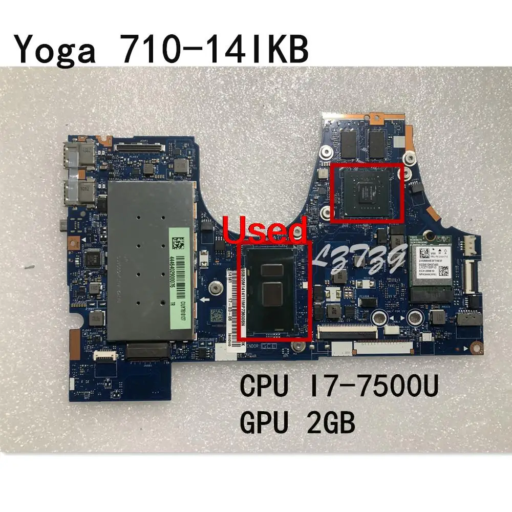 Used For Lenovo Ideapad YOGA 710-14IKB Laptop Motherboard mainboard With CPU I7-7500U GPU 2GB ...
