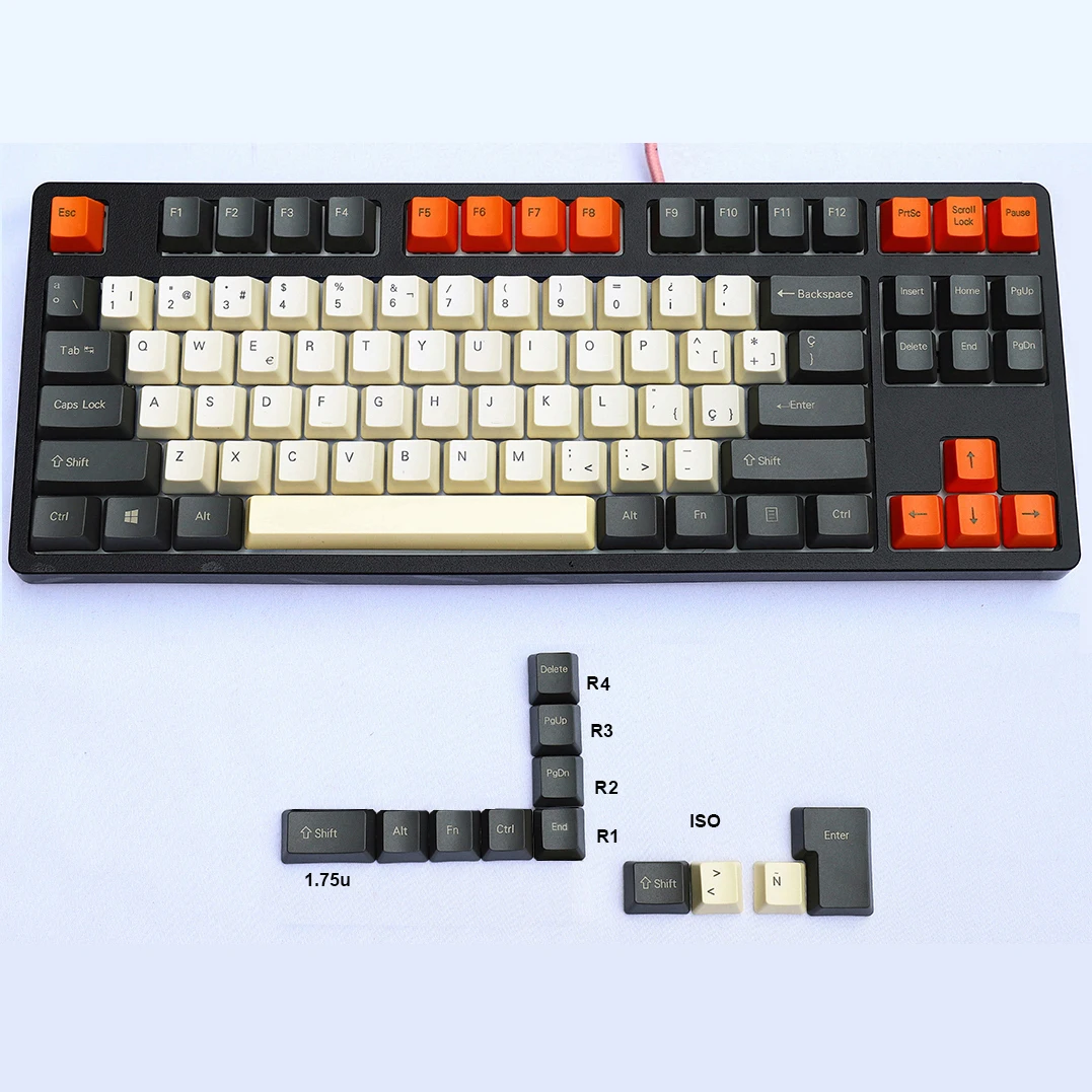 Spanish Layout OEM Keycaps European Type ANSI ISO-ES PBT Material for ...