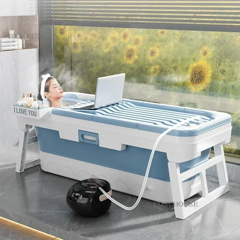 Portable-Folding-Bathtub-for-Adults-Ice-Bath-Spa-Plastic-Bathtubs ...