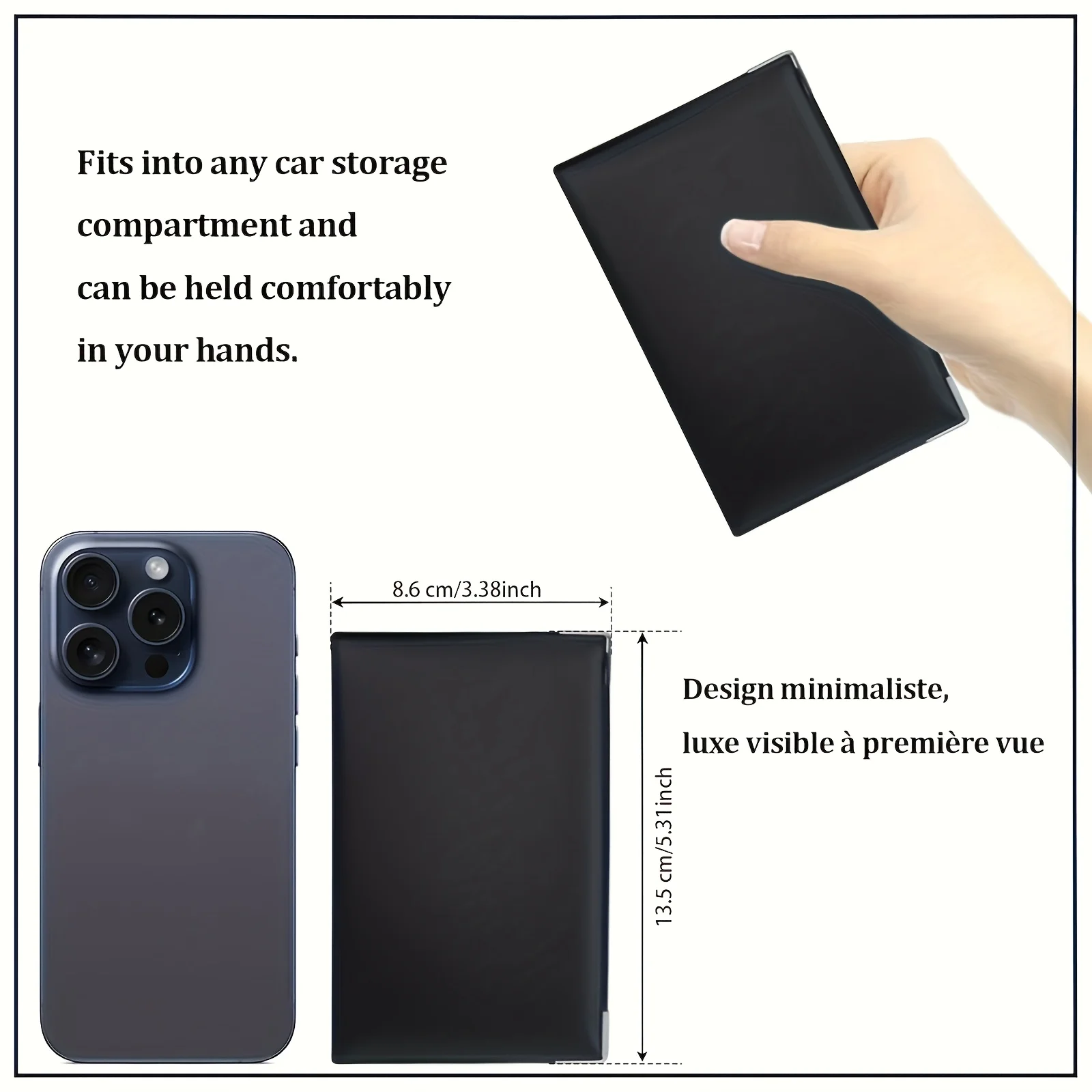 1/2PCS Gray Document Holder Tear-Resistant Rigid Case for Car Insurance ...
