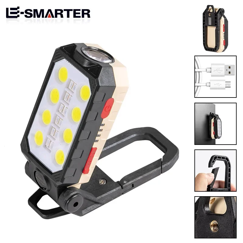 MINI-Protable-COB-Working-Light-USB-Charging-LED-with-Magnet-Hook-Power ...