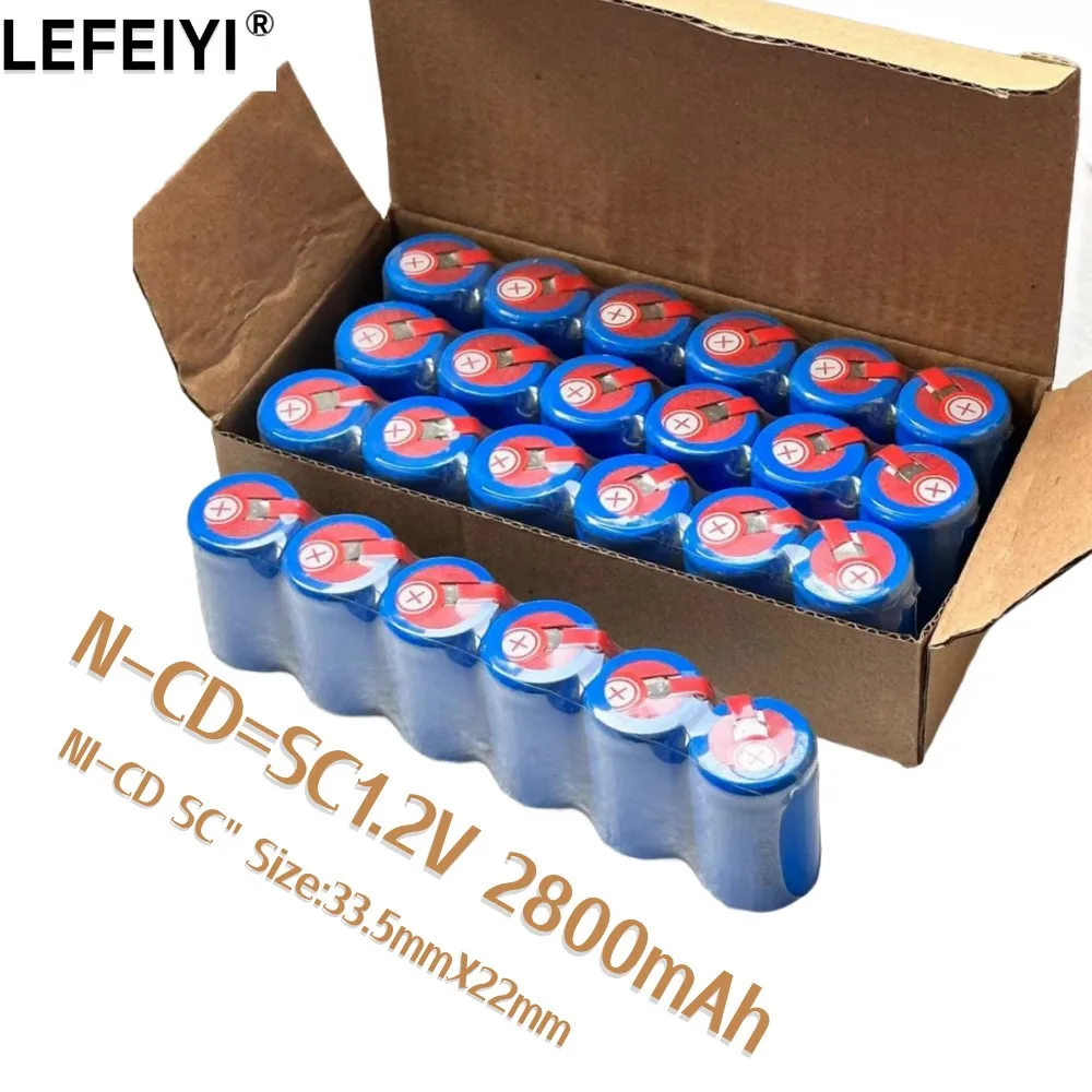 4/5 Sub C 2800mAh 1.2V 4/5 SC NiCd Rechargeable Ni-Cd 4/5SC Battery ...